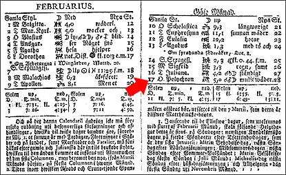 Vilket år bytte Sverige till den gregorianska kalendern (den nya stilen ...